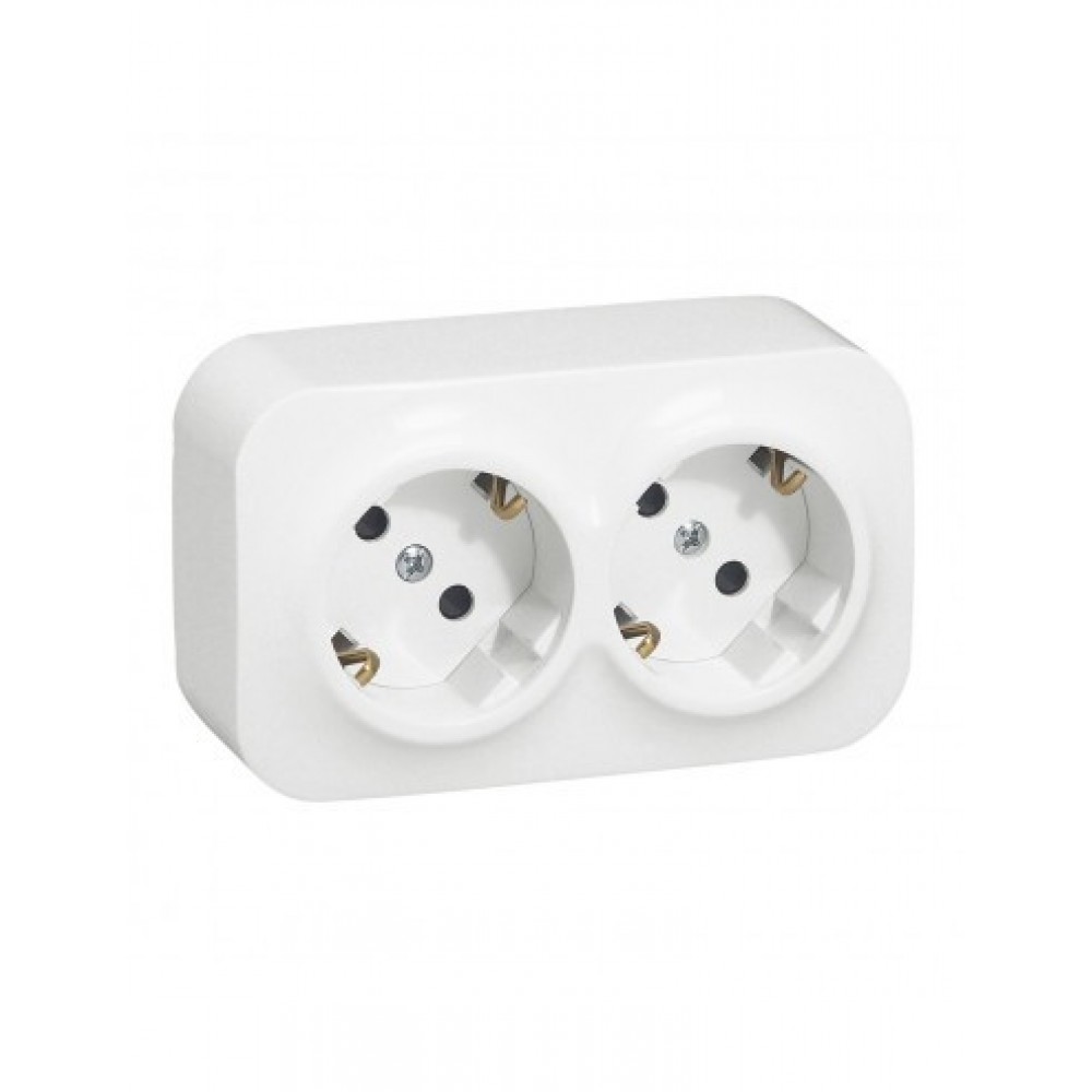 Priza dubla cu impamantare Forix Legrand - montaj aparent - 782413